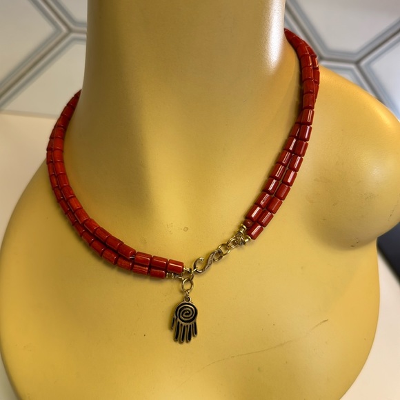 a.n.a | Jewelry | Genuine Ana Design Red Coral Barrel Bead Dbl ...